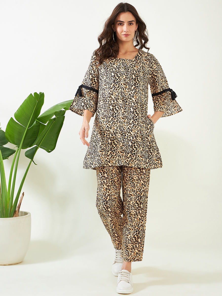 leopard clothing set