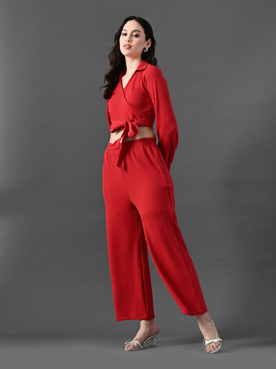 Women's Red Co-Ord Set – Trendia