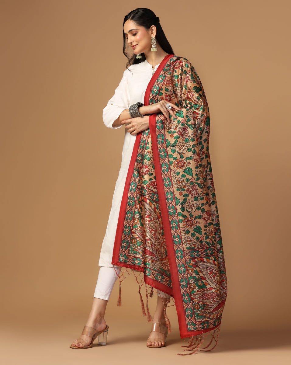 Women's Multy Color Assam Silk Designer Digital Printed Partywear Dupa ...