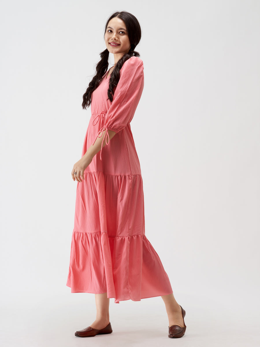 Women's Fit And Flare Gown Gajari Color Solid & Plain Dress - Panjari ...