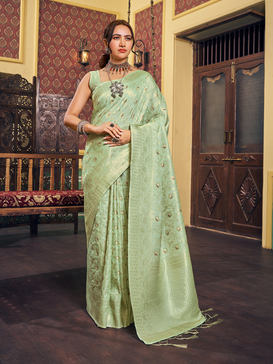 Women's Jeri Silk Zari Weaving Work Saree - Vsaree – Trendia