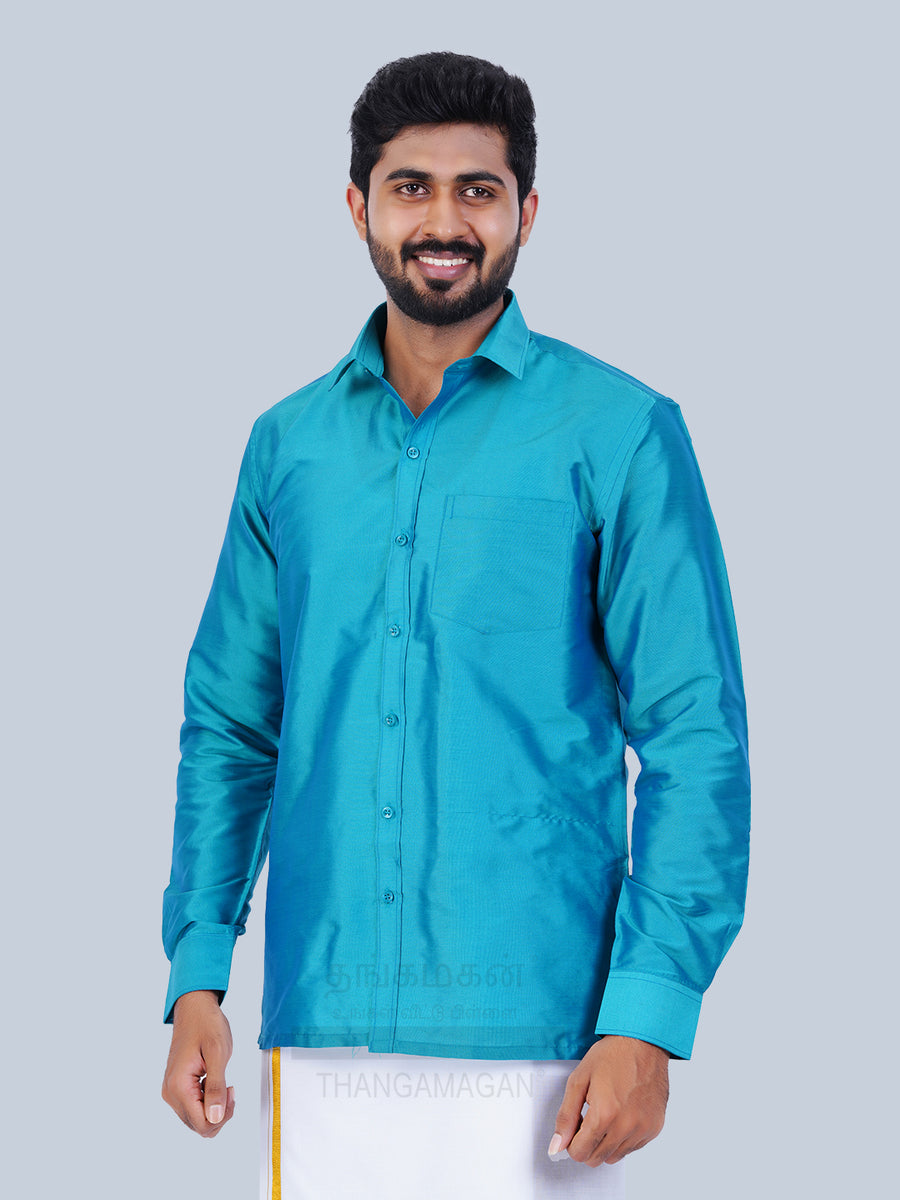 Men's Karishma Fullhand Shirt Only Dark Cyan – Trendia