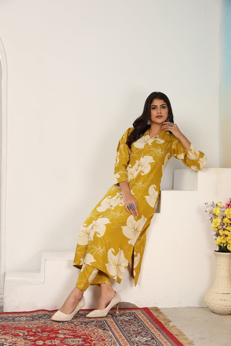 Women's Flower Printed Co-Ord Set - Dwija Fashion – Trendia