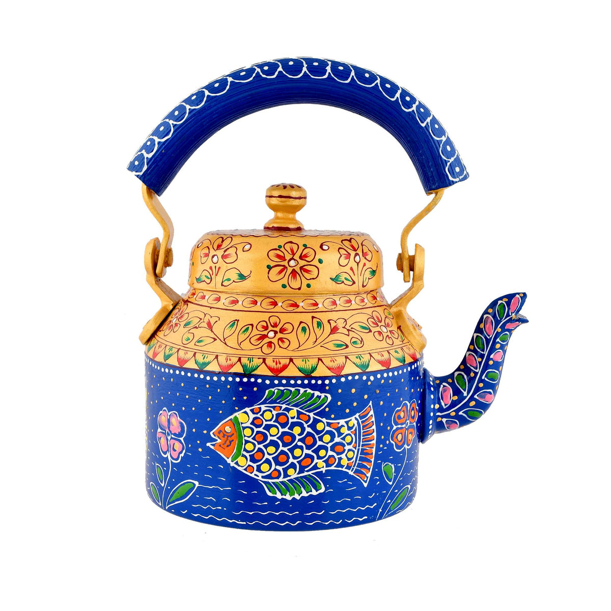 Hand Painted Aluminium Tea Kettle - 750 Ml For Kitchen Decor Home Deco ...