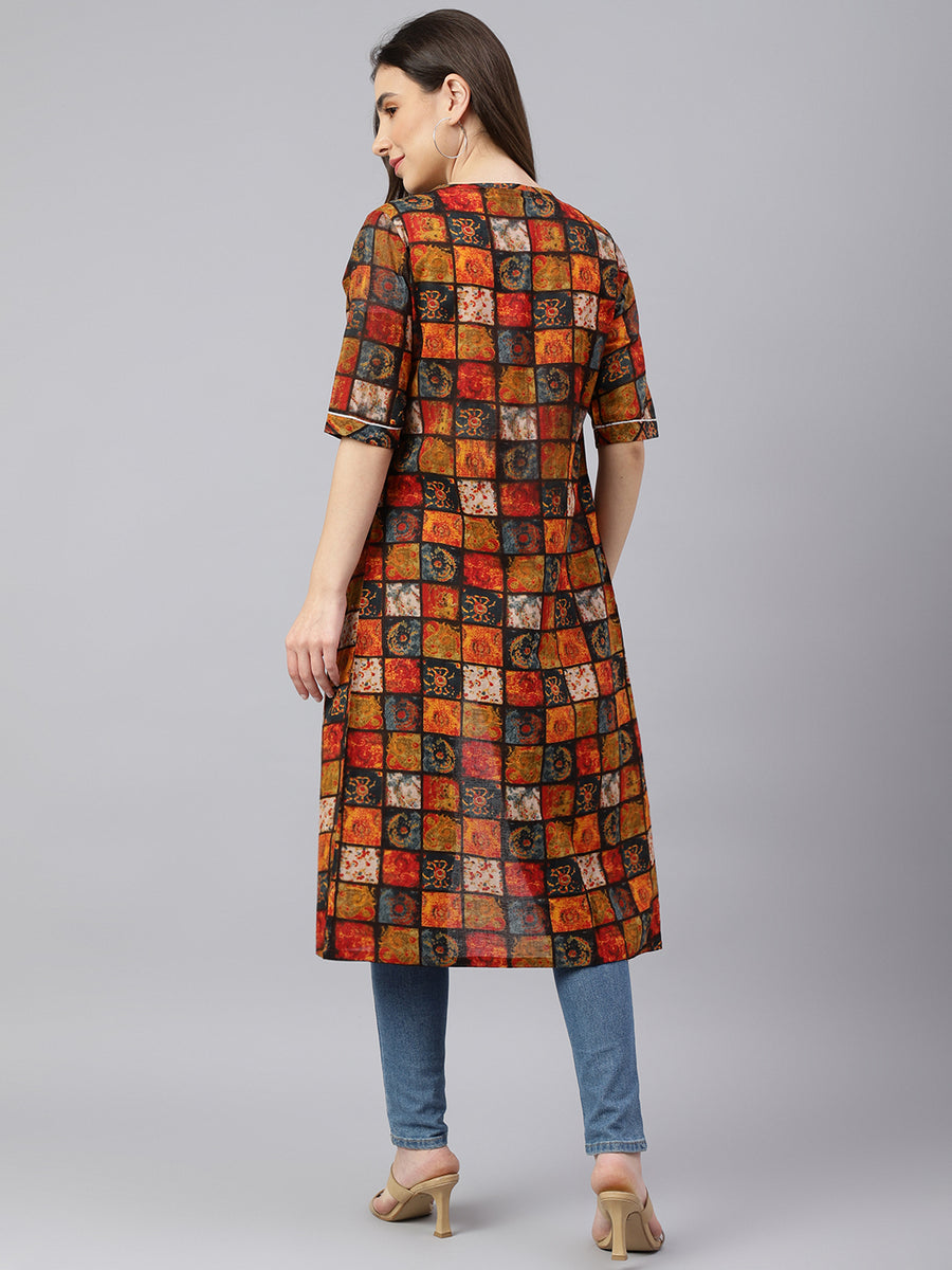 Women's Multi Color Long Jacket – Trendia