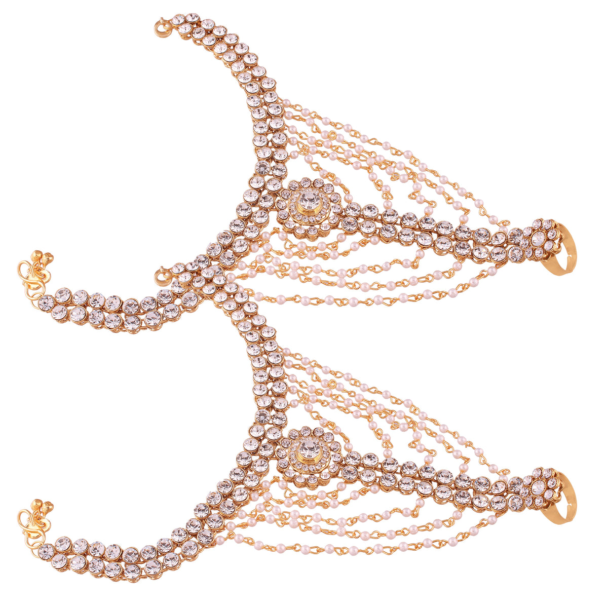 Women's Zinc Alloy White Anklets – Trendia