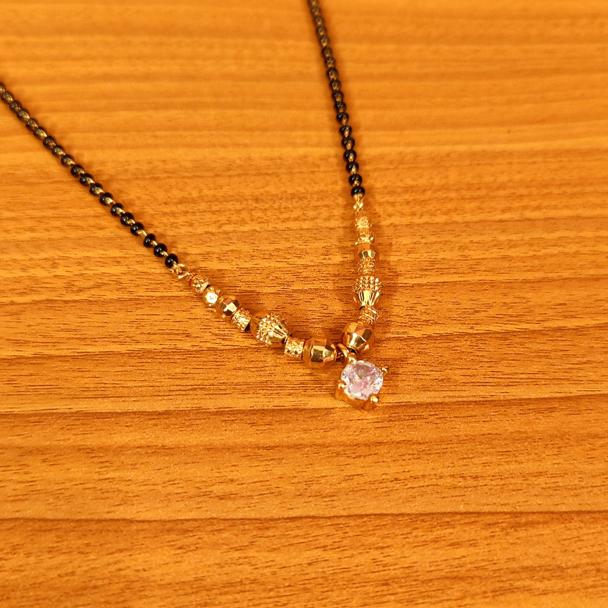 Women 's Traditional Single Stone Gold Look Mangalsutra – Trendia