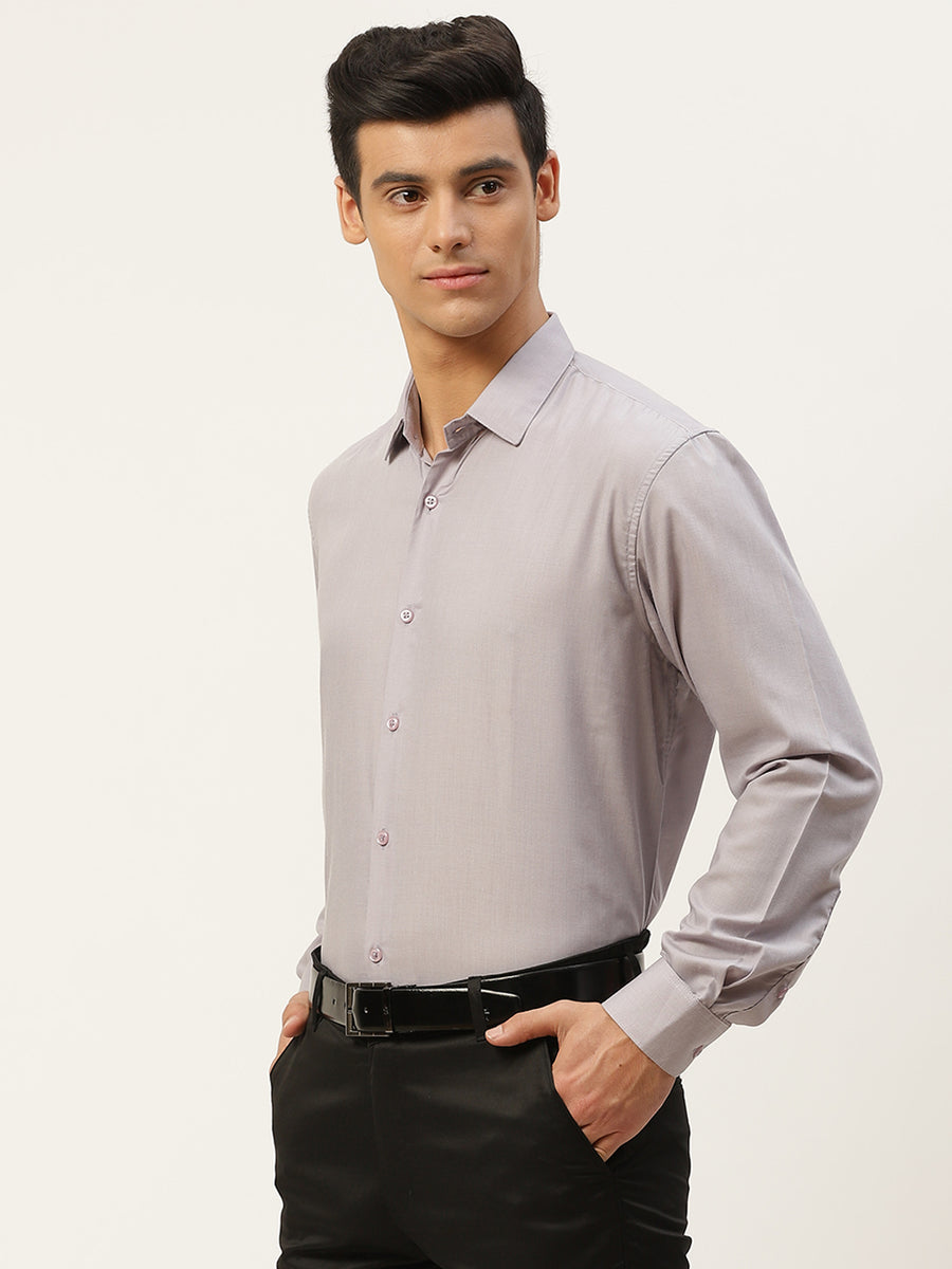 Men's Cotton Grey Classic Formal Shirt – Trendia