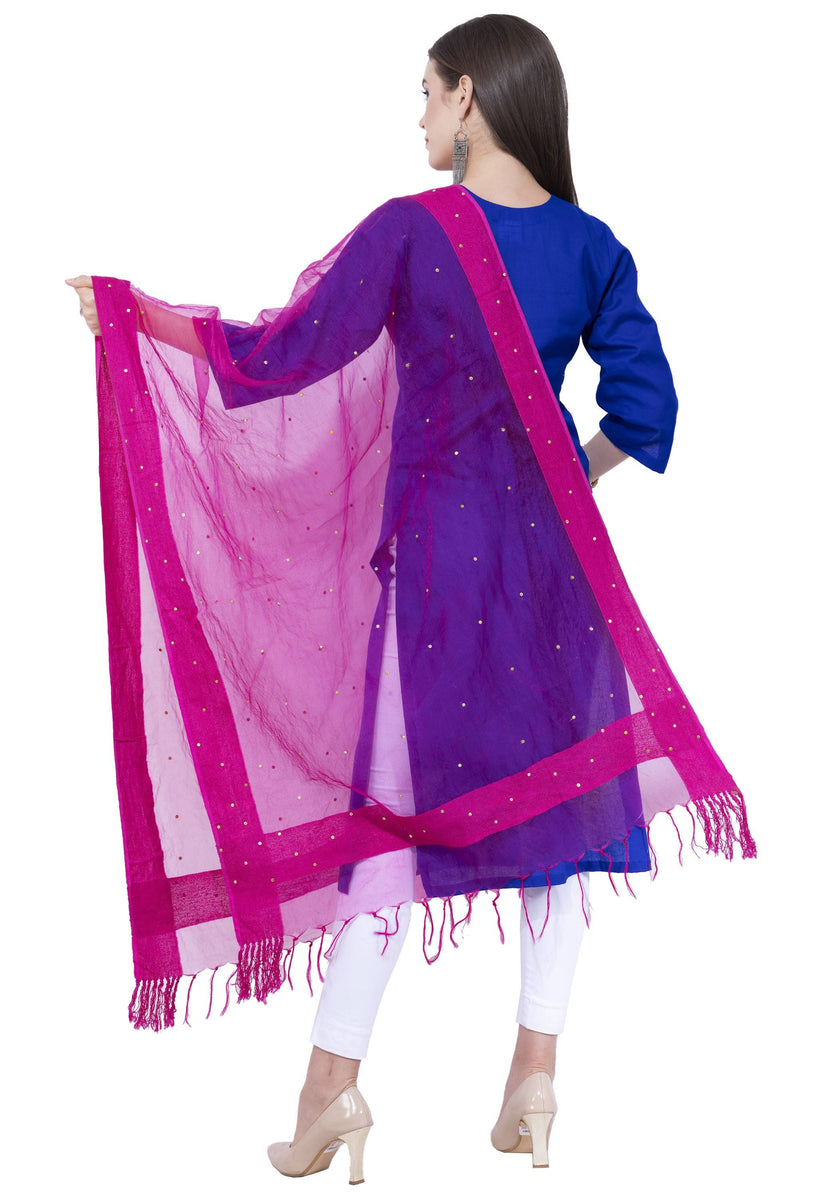 A R SILK Rani Color Chandna Orgenza cotton Dupattas and Chunnis – Trendia