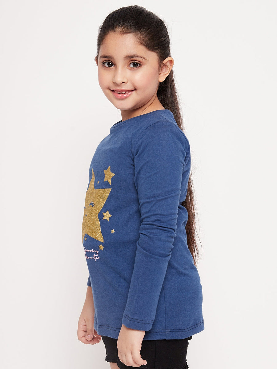 Girls Graphic Printed Cotton T-Shirt – Trendia